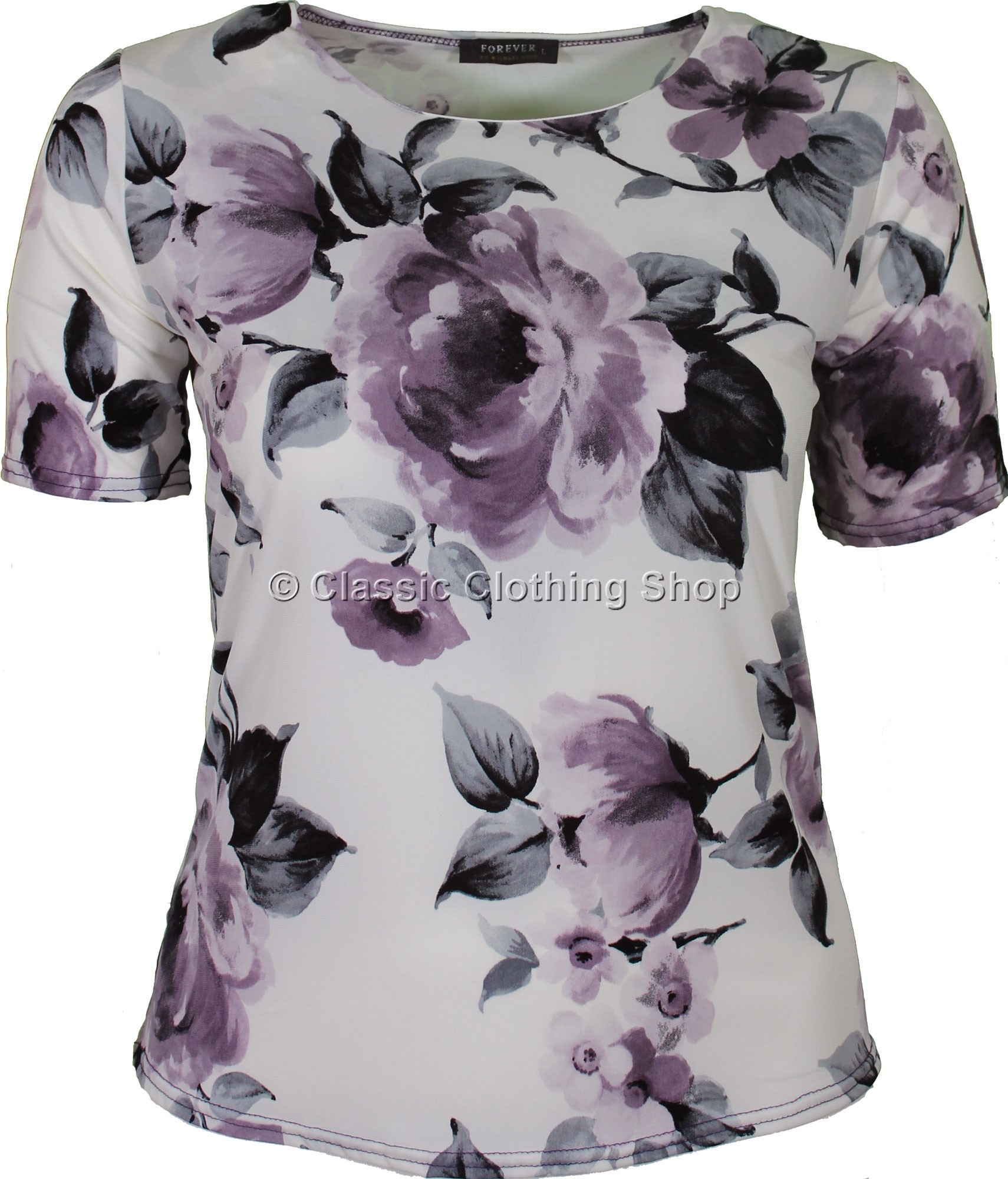 Pale Lilac Water Color Print Slinky Top