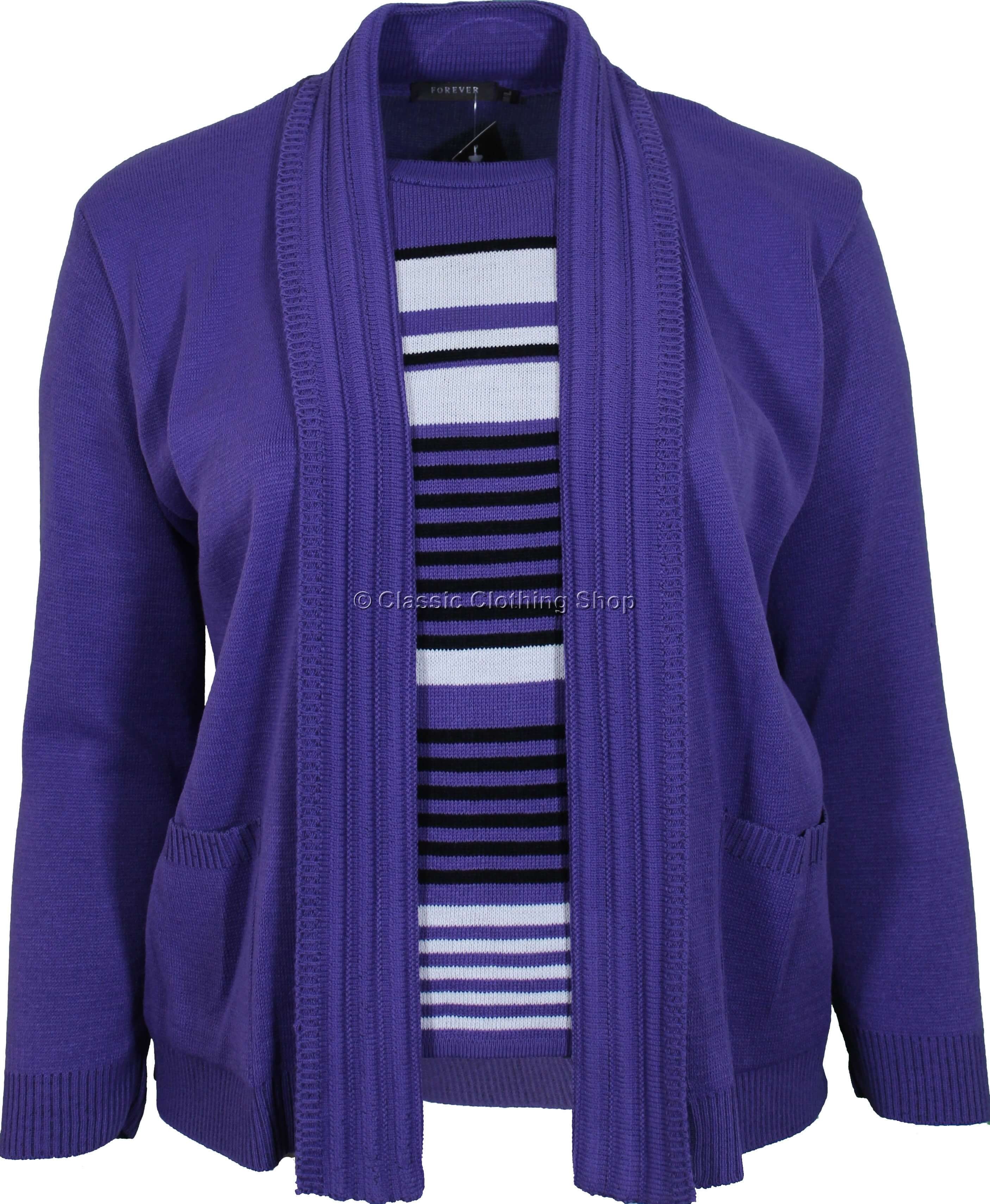 Violet Combination Twin Set Look Jumper