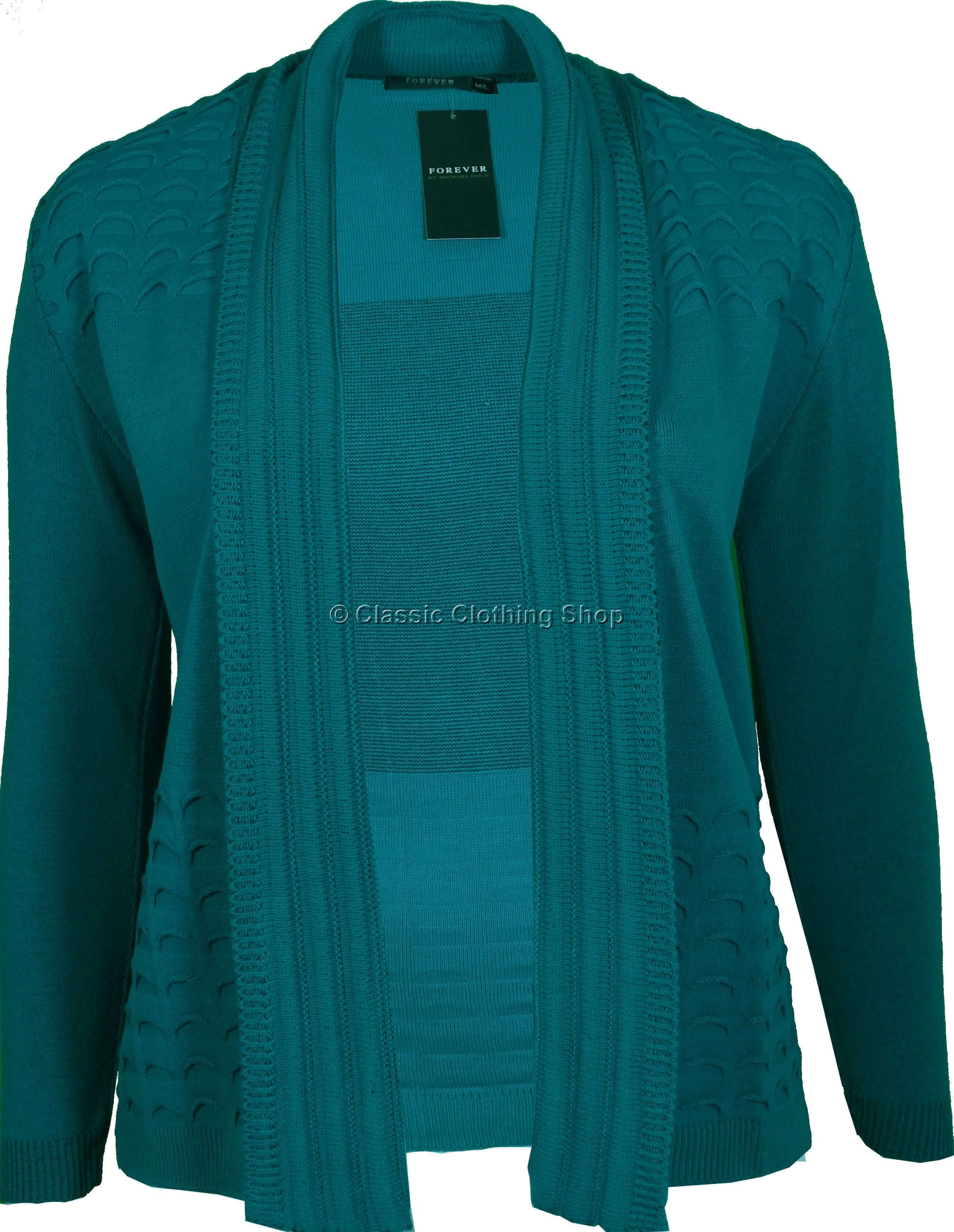 Teal Scalloped Edge to Edge Cardigan