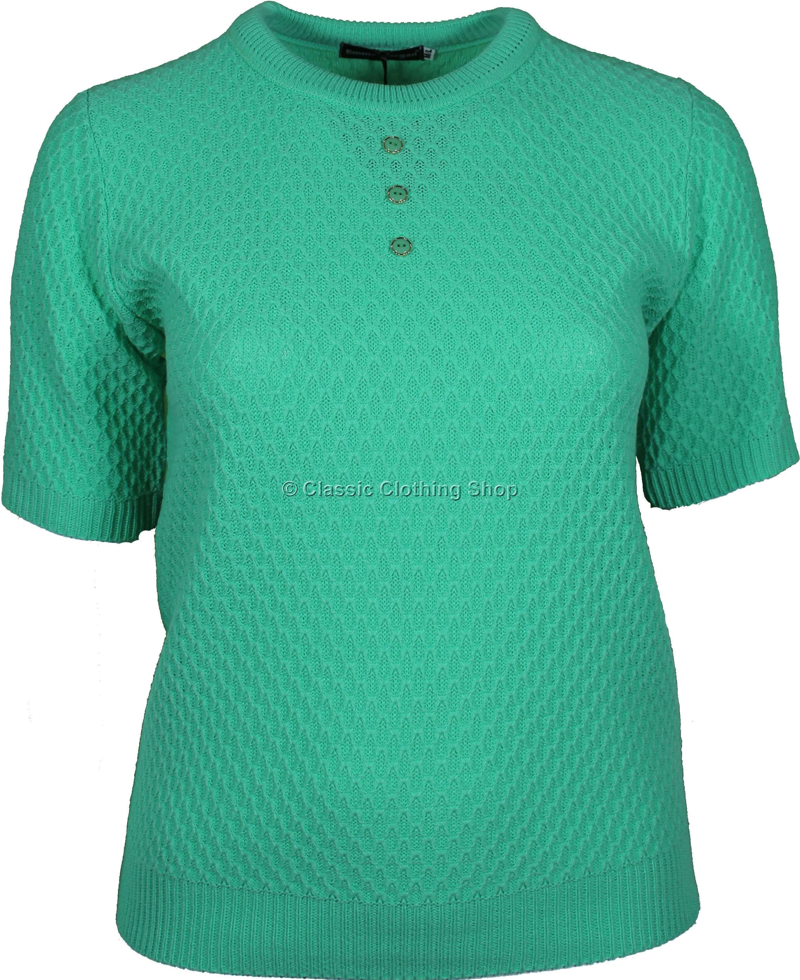 Mint Waffle Short Sleeve Jumper
