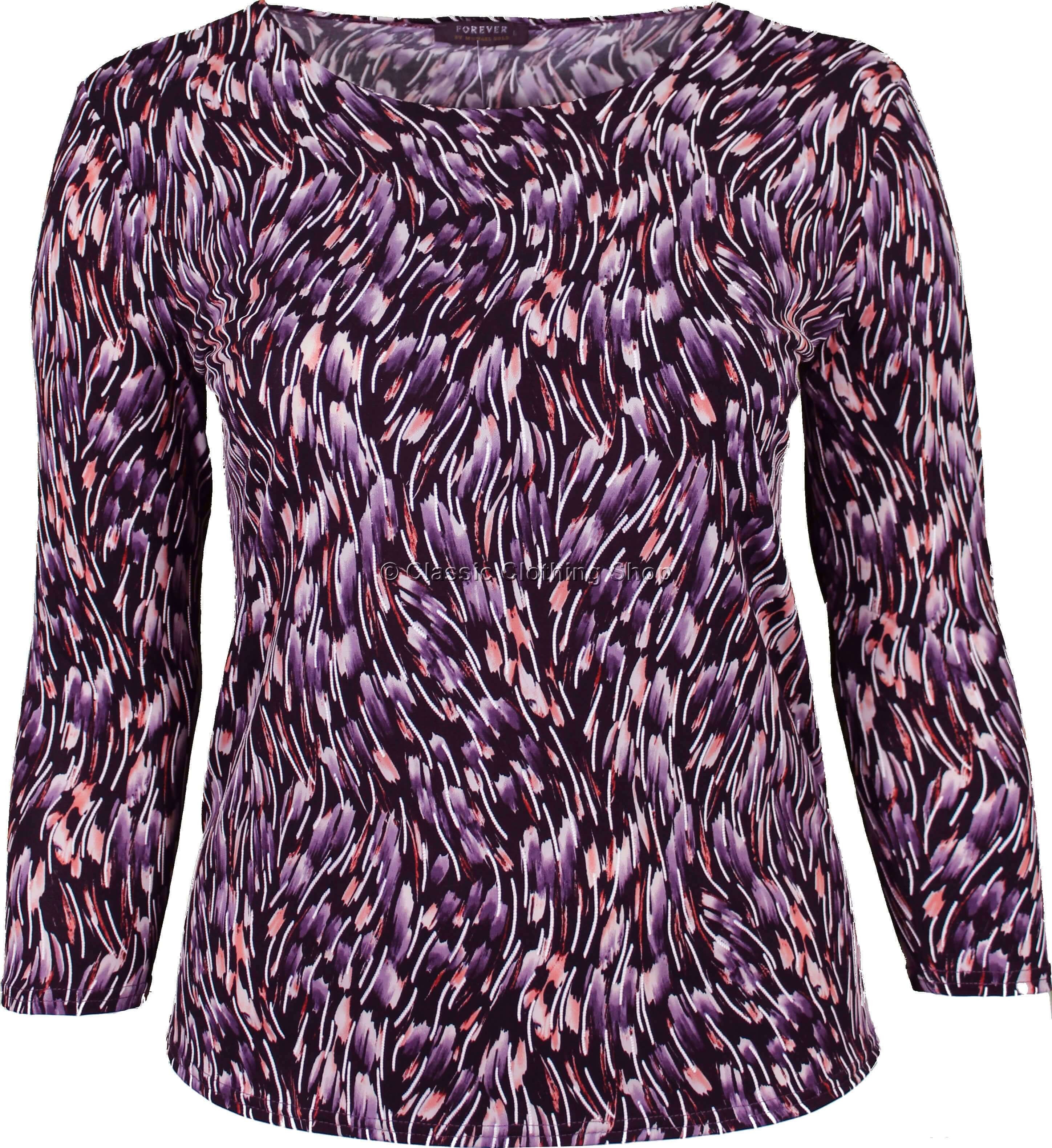 Lilac Abstract Printed Slinky Top
